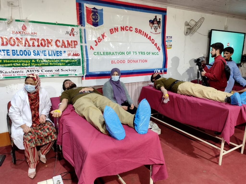 Blood Donation Camps By NCC Units Of Ncc Group Srinagar | Asian Mail